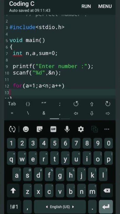 🤩"perfect number" program in C . #shorts . - YouTube