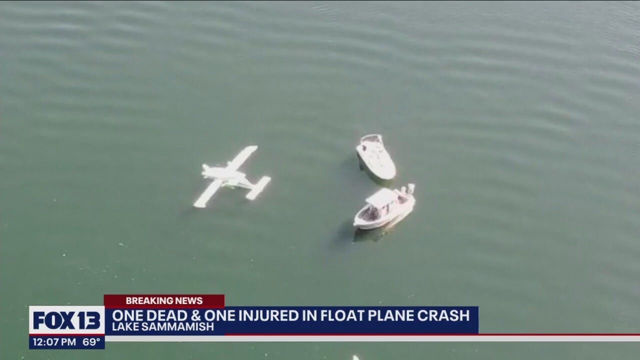 Float plane crash on Lake Sammamish; 1 dead, 1 injured - YouTube