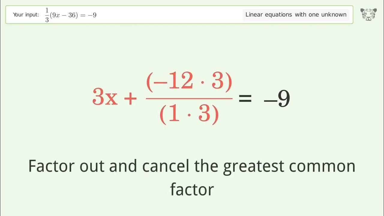 Linear Equation With One Unknown Solve 1 3 9x 36 9 Step by step linear-equation-with-one-unknown-solve-1-3-9x-36-9-step-by-step