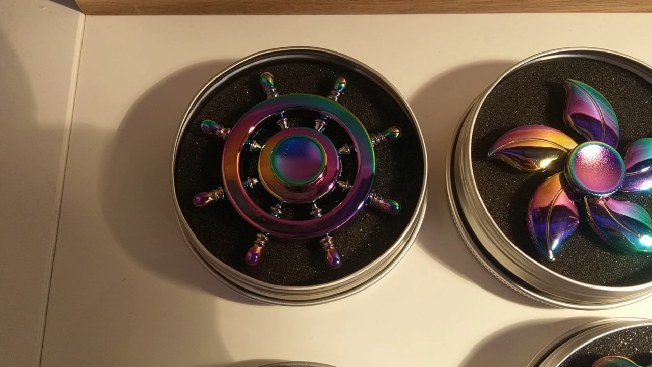 LATEST RAINBOW FIDGET SPINNERS BATMAN FLOWER SWIRLS PIRATE SHIP LOVE ...