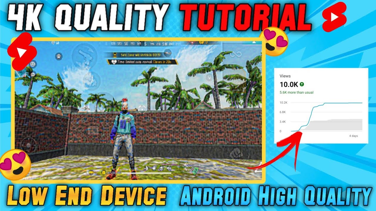 Low End Device High Quality Tutorial 😍Free Fire 🔥 | 4k Quality Tutorial | Iphone Quality In ...