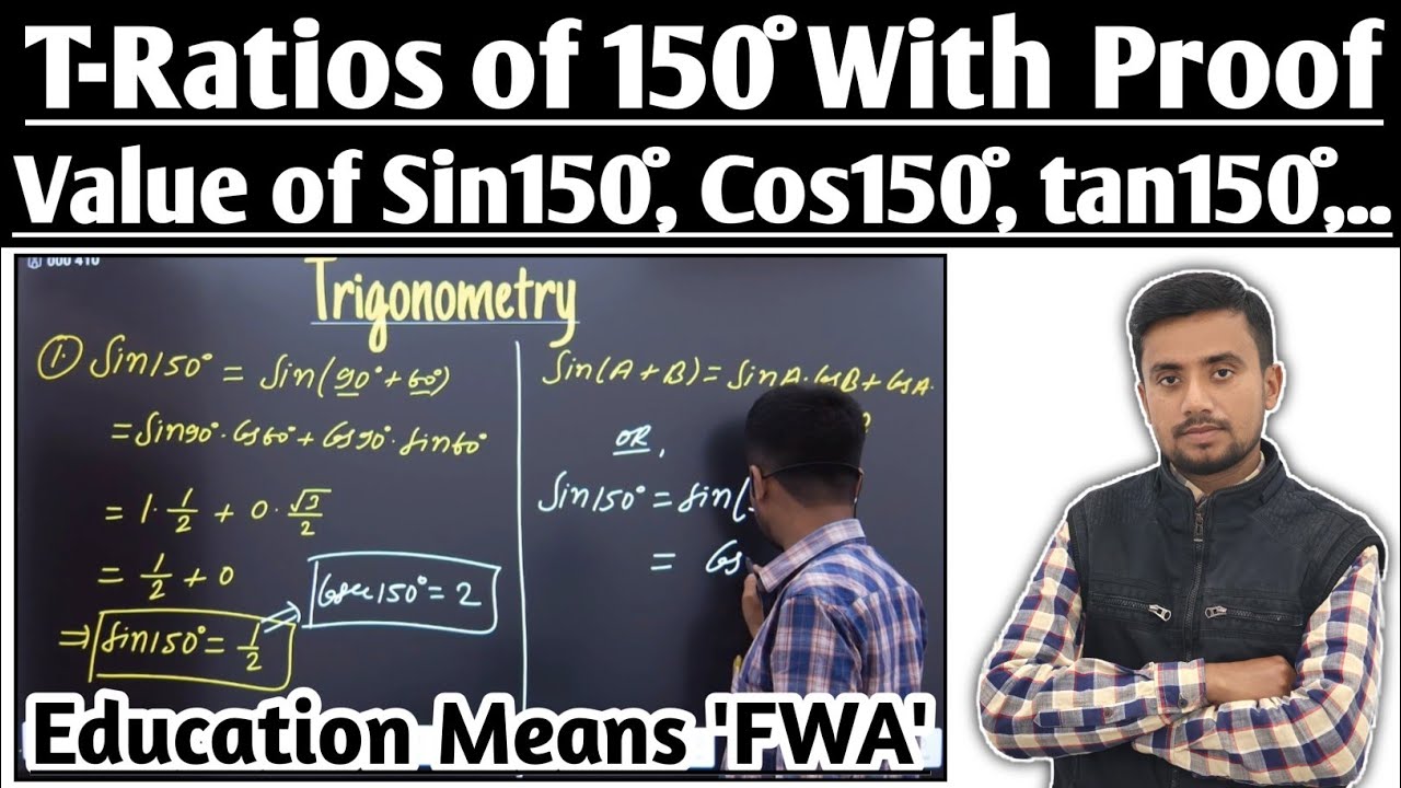 Value Of Sin150 Cos150 Tan150 Trigonometric Ratios Of 150 Value Of Sin150 Cos150 Tan150 Trigonometric Ratios Of 150