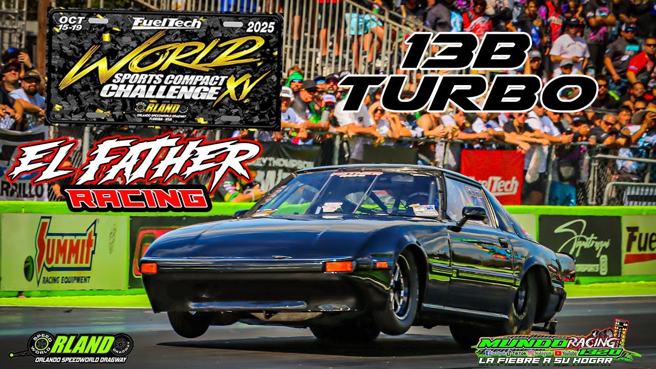 El Father 13B Turbo Mazda RX-7 @ WSCC XV Orlando Speed World - YouTube