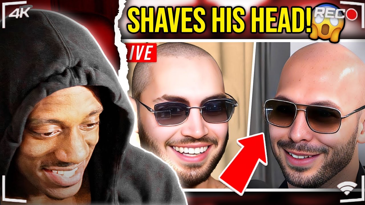 Adin Ross Shaves His Head BALD! For Andrew Tate! (REACTION) 😳👀 *New ...
