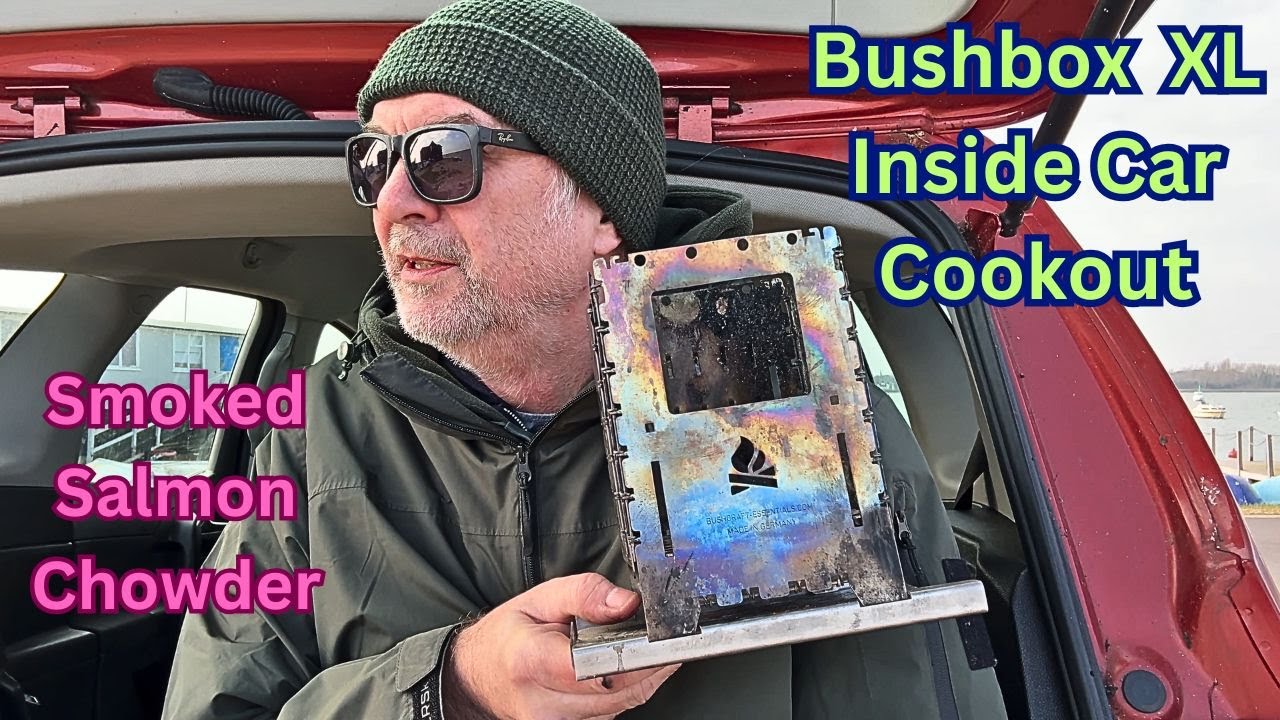 Bushbox XL Inside Car Cookout | Smoked Salmon Chowder - YouTube