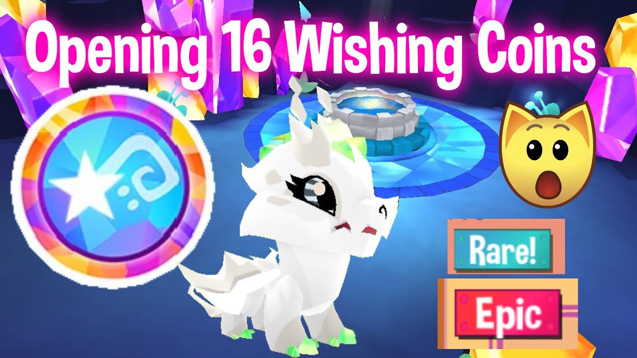 OPENING 16 WISHING COINS *RARE AND EPIC DRAGONS* | Animal Jam Redeeming ...