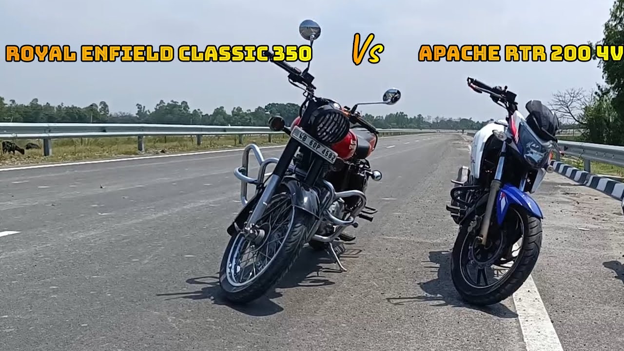 Royal Enfield Classic 350 vs Tvs Apache RTR200 4v Epic Battle | Which ...
