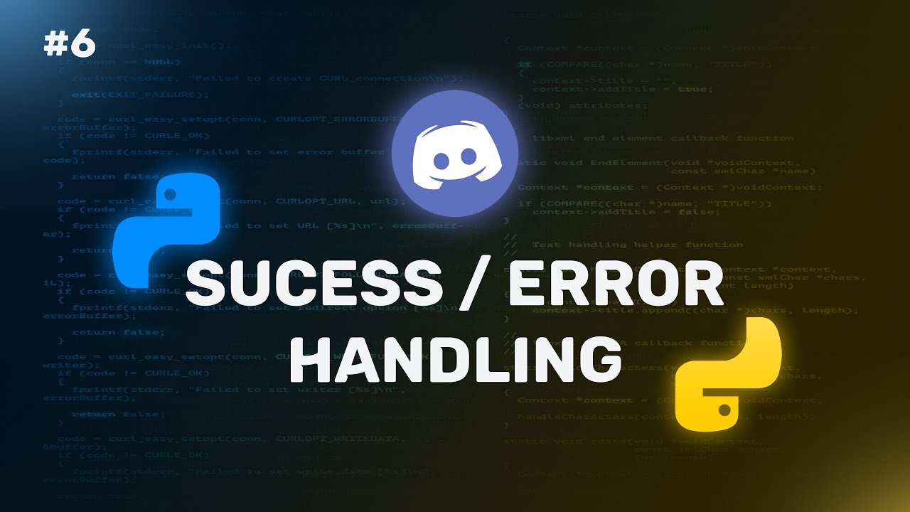 Success & Error Handlers in Discord.py for your Discord Bot - YouTube