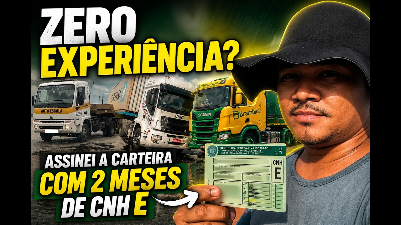 🚛Zero experiência? Assinei a carteira com 2 meses de CNH E - YouTube