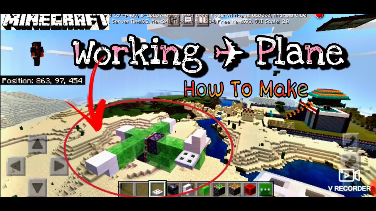 How To Make A Working Plane In MINECRAFT MCPE YouTube How To Make A Working Plane In MINECRAFT MCPE YouTube