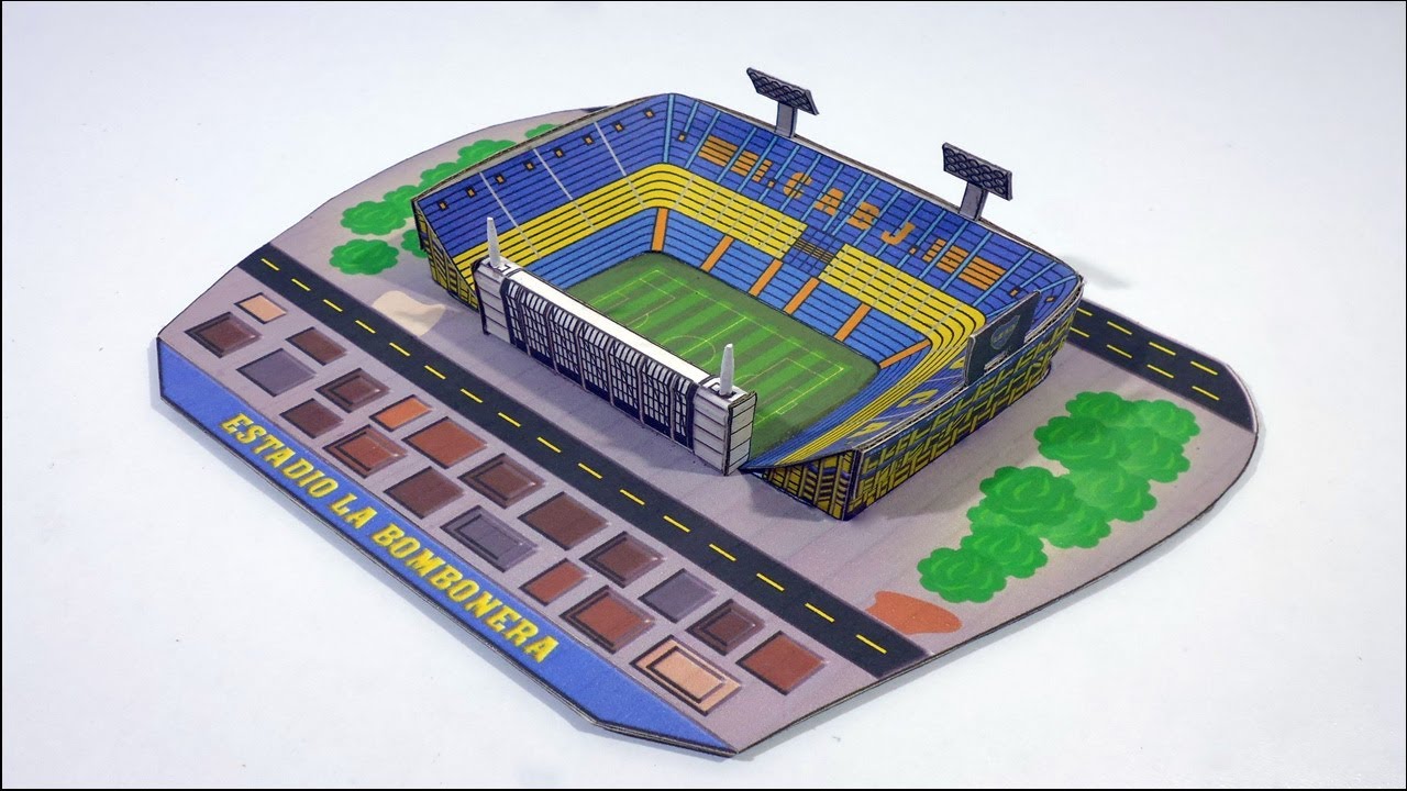 DIY Como hacer mini estadio miniatura la Bombonera Boca junior - YouTube