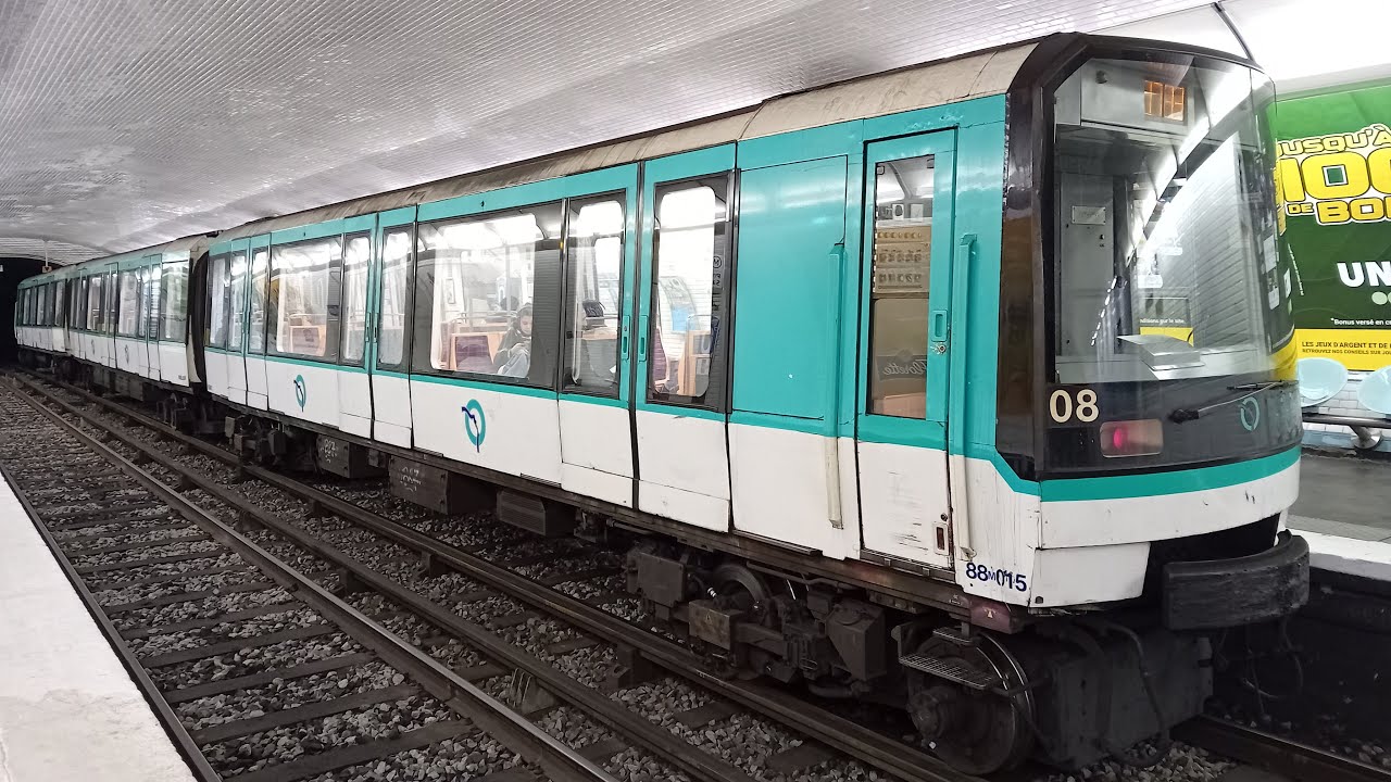 Métro Ligne 7bis🚇MF88 RATP (🔊Annonces sonores) : Louis Blanc🔁Pré-Saint ...