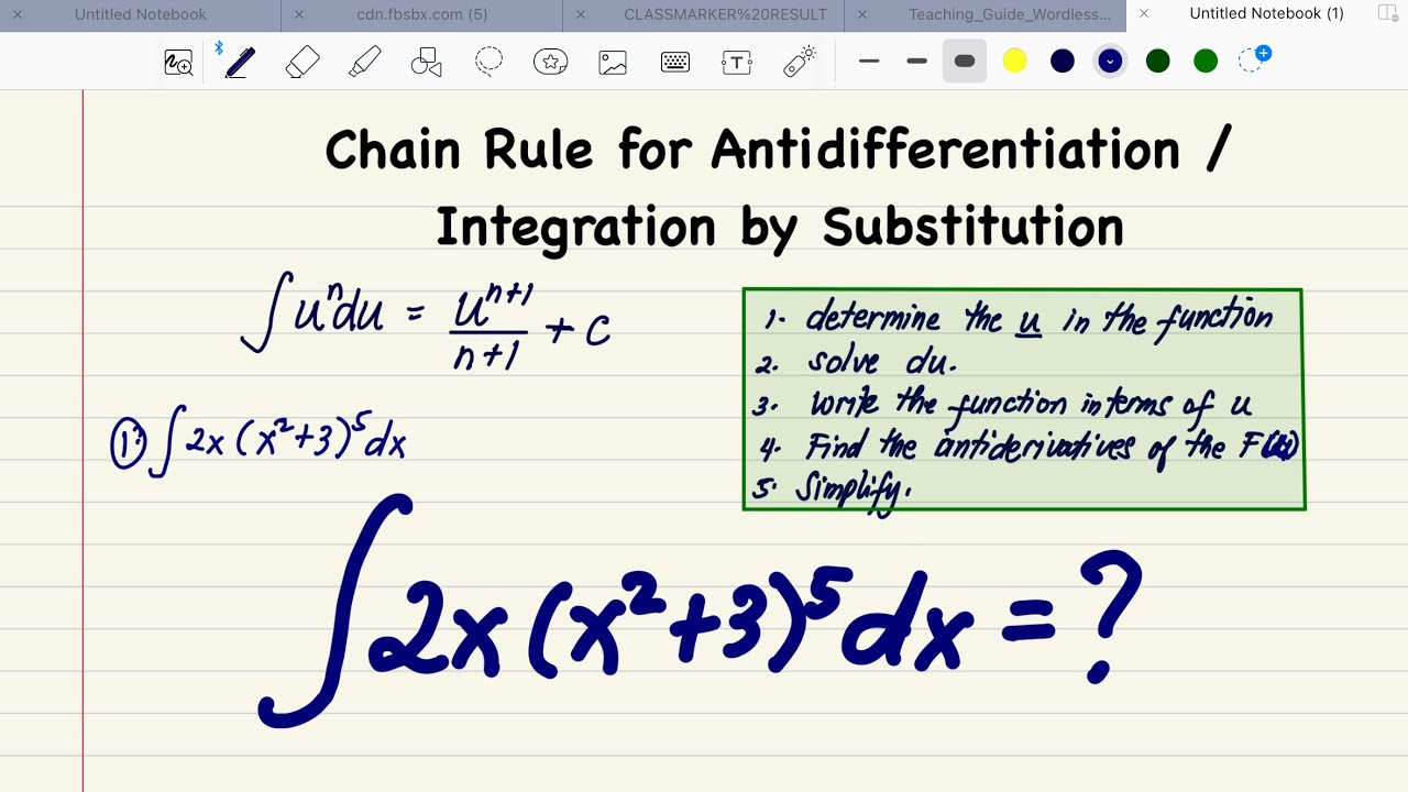 antiderivatives-for-chain-rule-or-integral-by-substitution-part-2