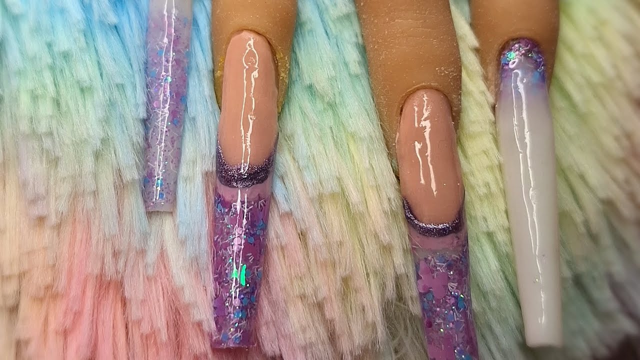 diseño francés, con baby glam Nails principiante - YouTube