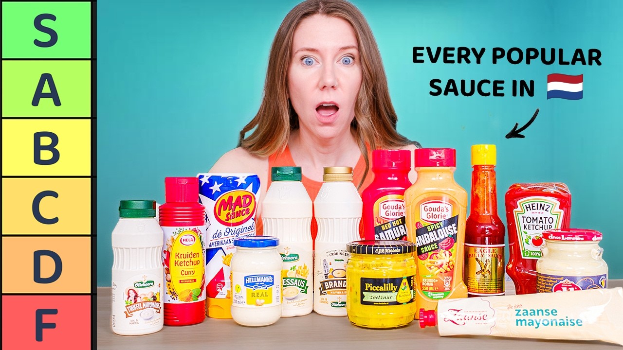 RANKING DUTCH FRY SAUCES ON A TIER LIST 🇳🇱 (americans try dutch food ...