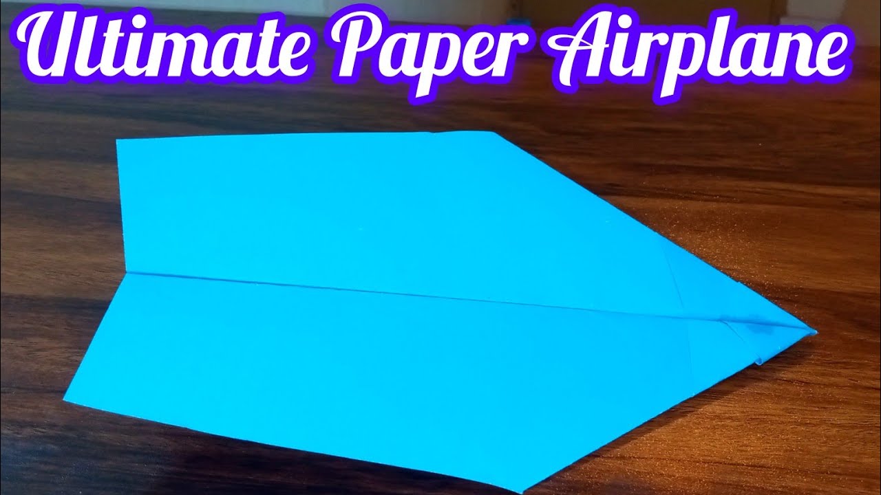 How To Make Ultimate Paper Airplane That's Flights Bounce Back - YouTube