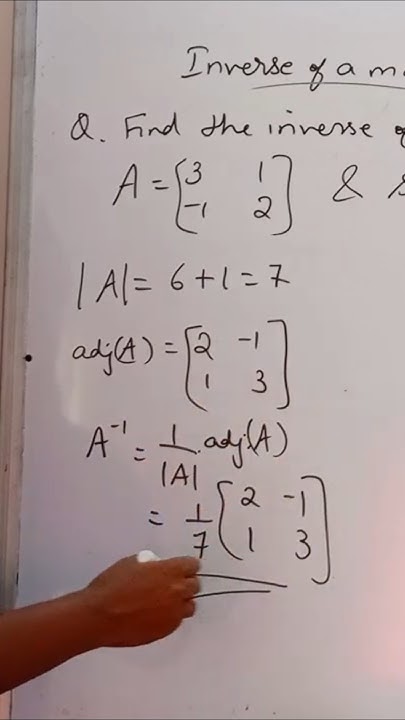 Inverse of a 2x2 Matrix - YouTube
