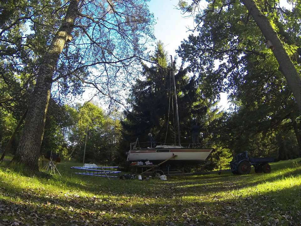 Albin 57 mast rise timelaps. Albini 57 masti tõstmine. - YouTube