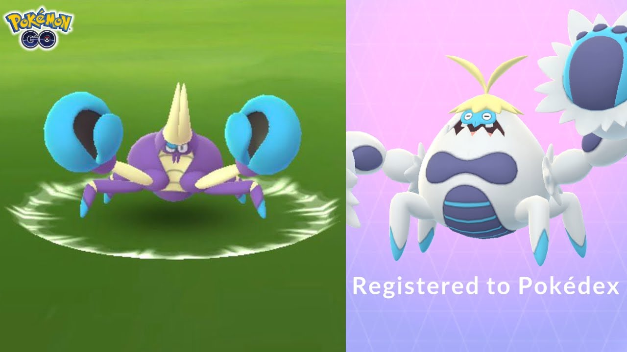 Crabrawler and Crabominable's first appearance in Pokemon GO - YouTube