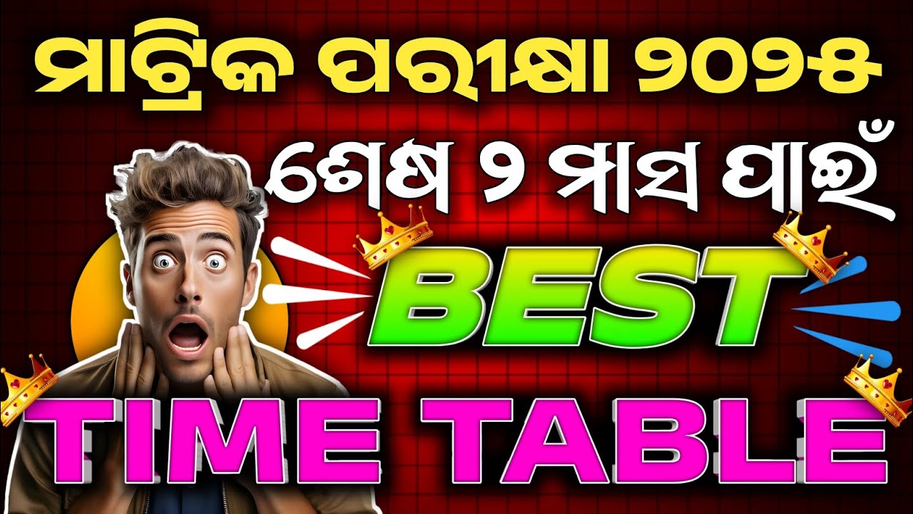🔴 Best Time Table for 10th Class Students Best time table for last 2 ...