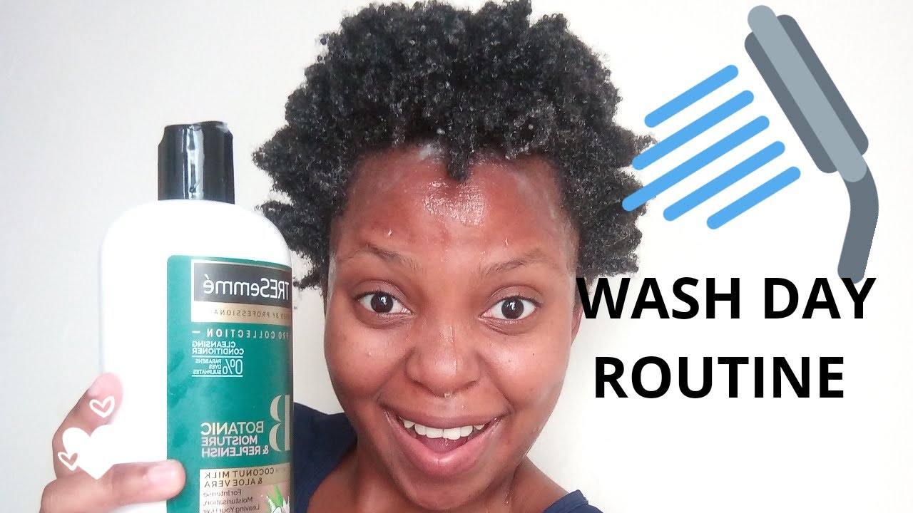 UPDATED WASH DAY ROUTINE ON 4B NATURAL HAIR - YouTube