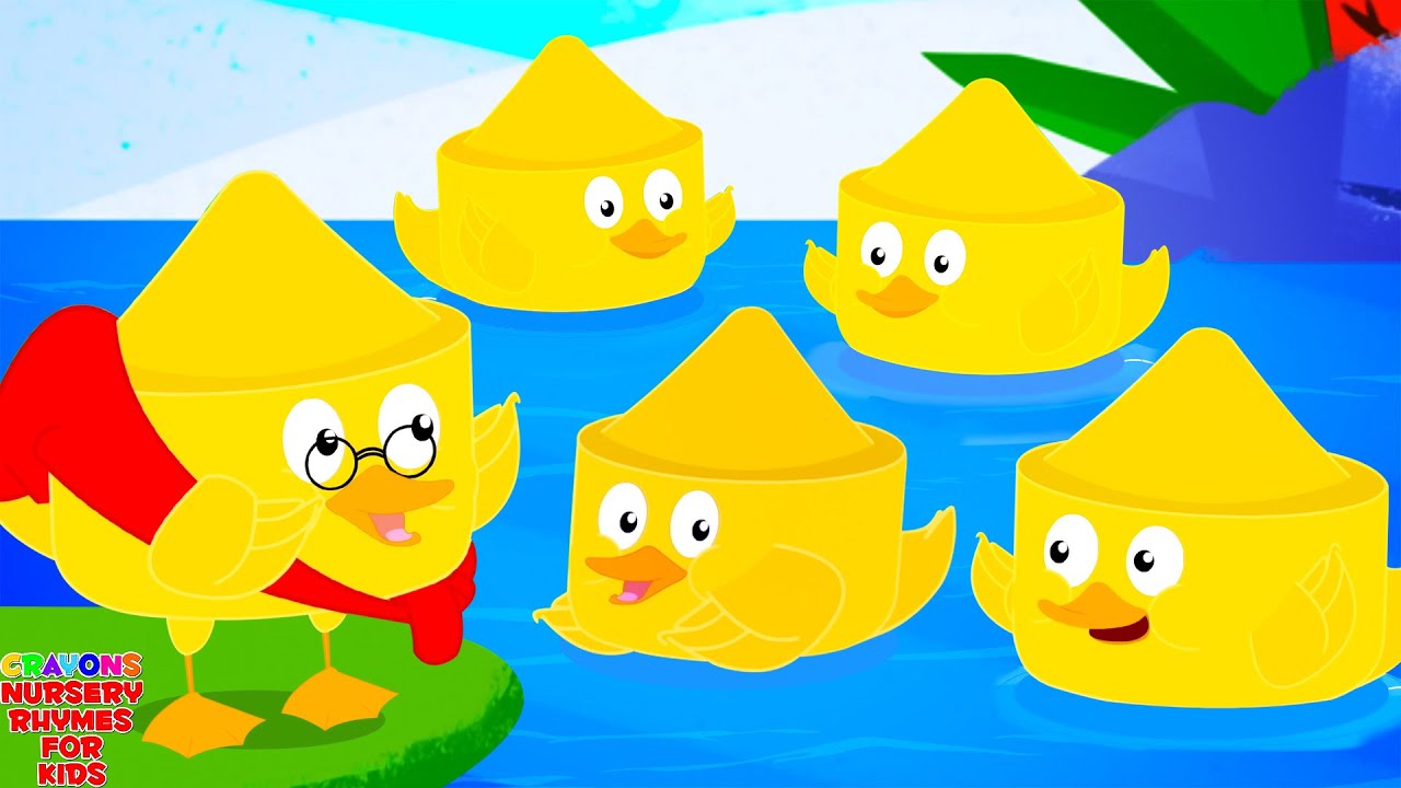 Five Little Ducks Went Swimming One Day Nursery Rhyme for Kids - YouTube