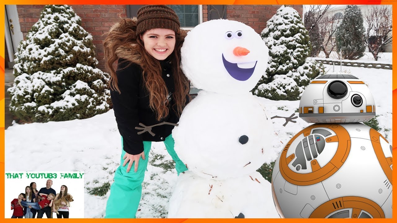 Our First Snowman And Playing With BB8 / That YouTub3 Family - YouTube