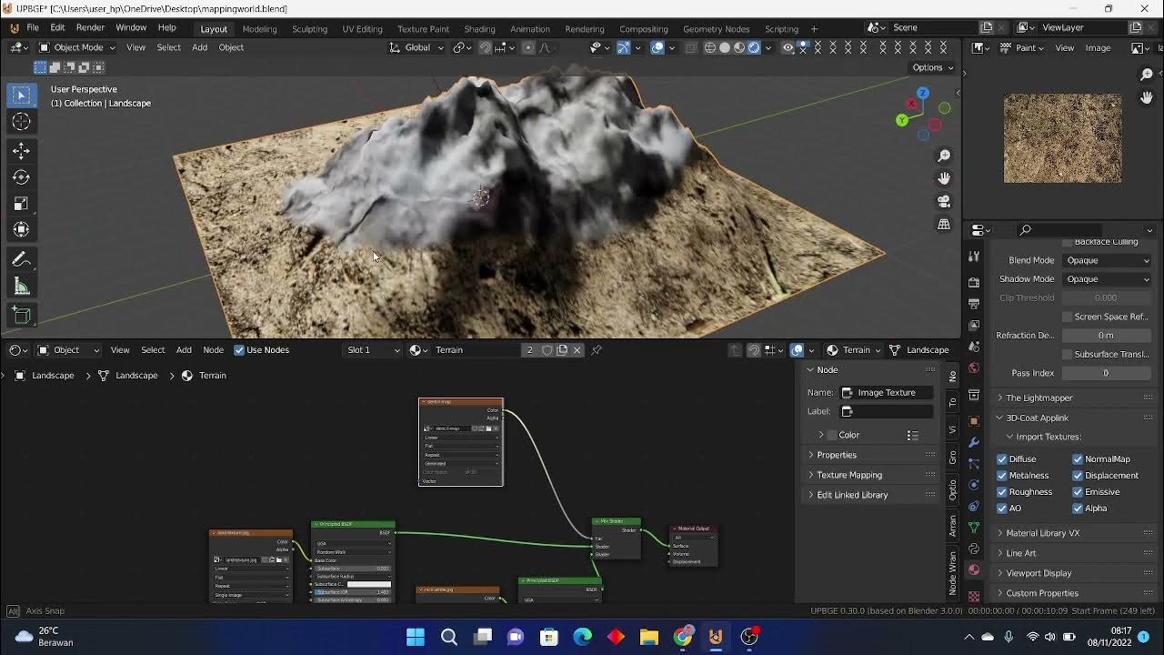 UPBGE 3 TERRAIN STENCIL/MULTY TEXTURE TUTORIAL - YouTube
