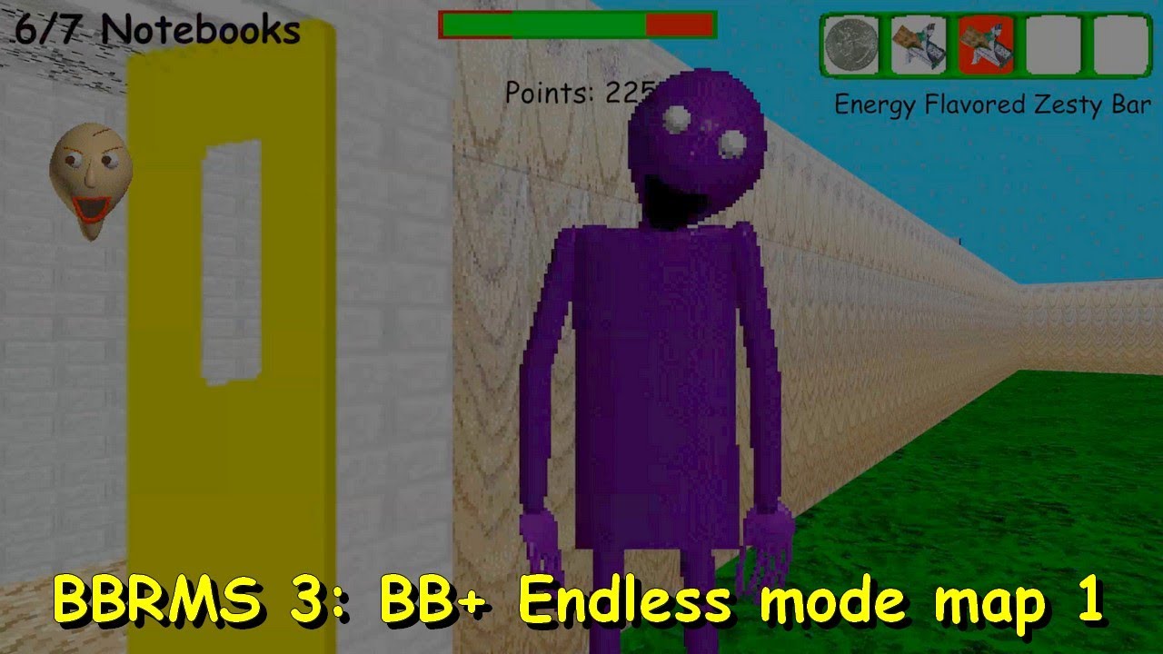 BBRMS 3 BB+ Endless mode map 1- Baldi's Basics Mod - YouTube