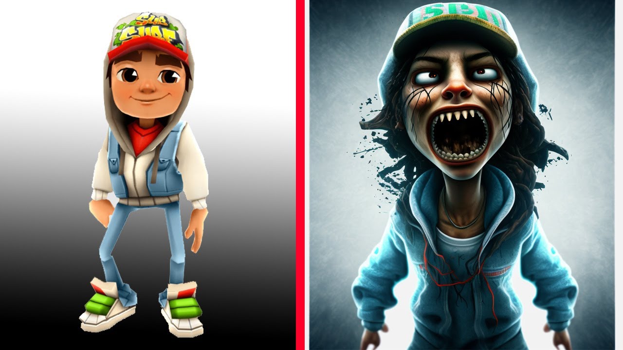 SUBWAY Surfers Characters as HORROR VERSION IN LIFE - YouTube