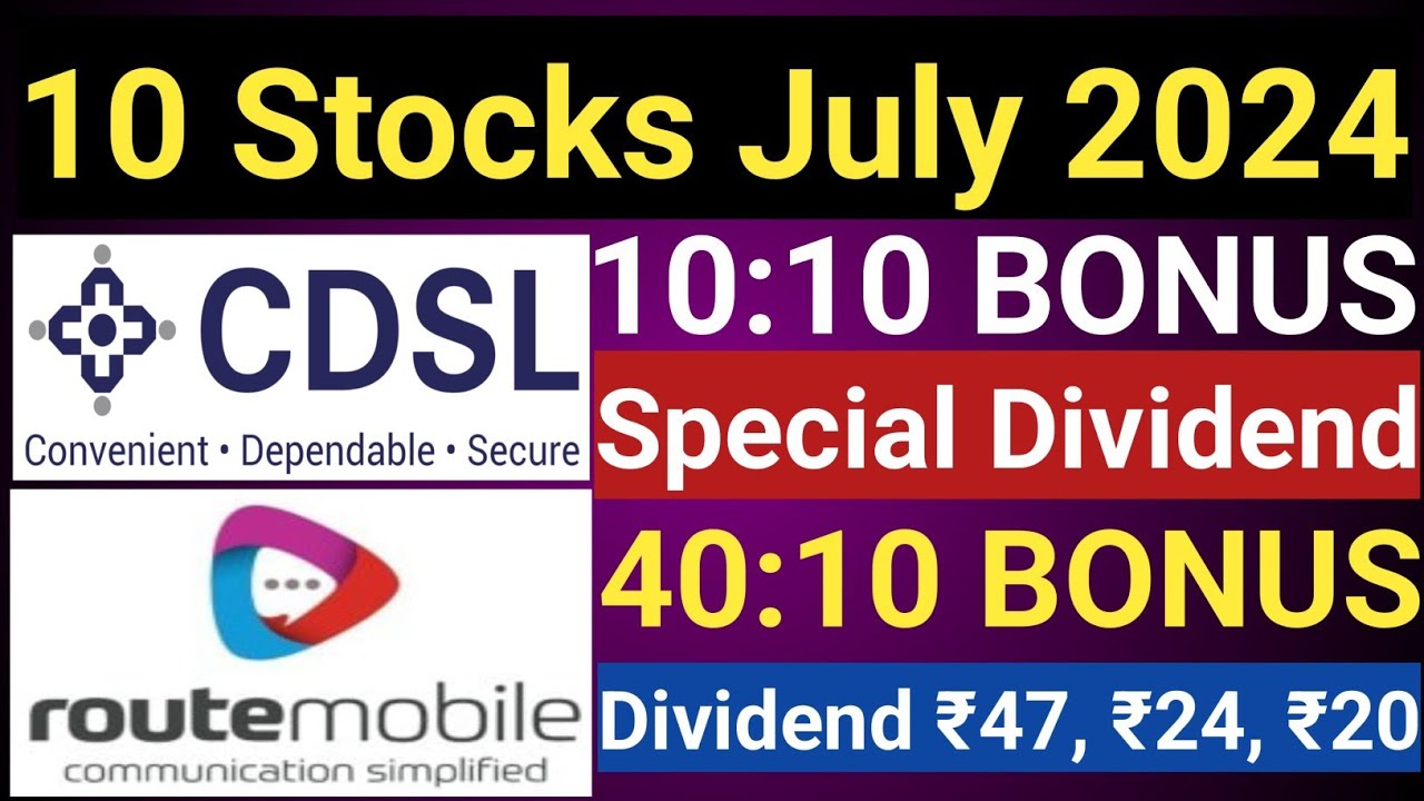 CDSL Ltd + 10 कंपनी declared high dividend bonus or stock split with ...