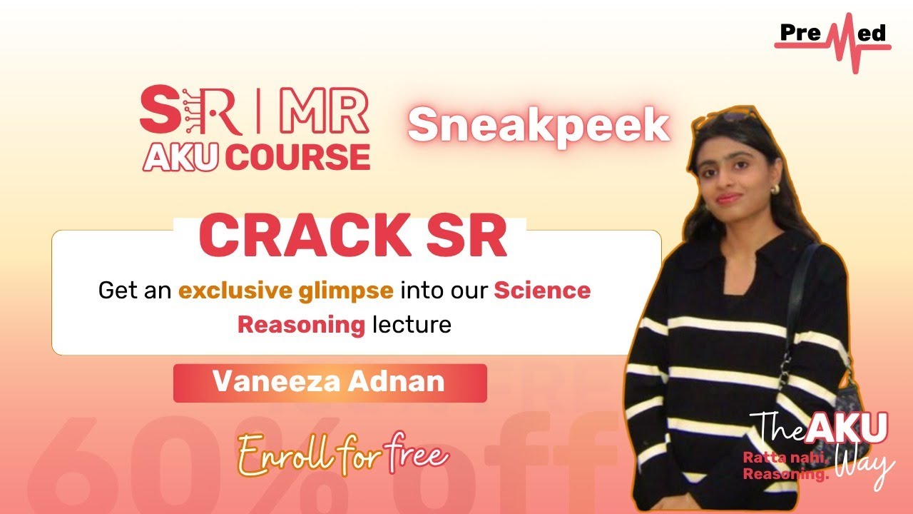 Crack Science Reasoning with Ma'am Vaneeza Adnan | AKU SR & MR Course Sneak Peek! 🎯 - YouTube