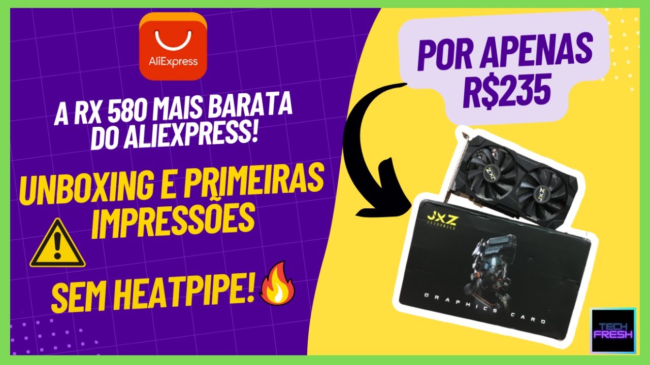 RX 580 JXZ(JISOONZER)POR R$235,00?GPU SEM HEATPIPE! SERÁ QUE PEGOU FOGO ...
