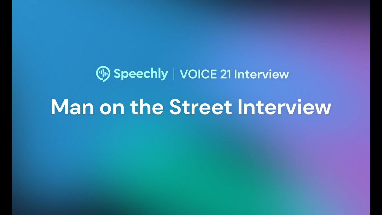Interview discussing the Speechly Voice UI product: VOICE 21 Man on the ...