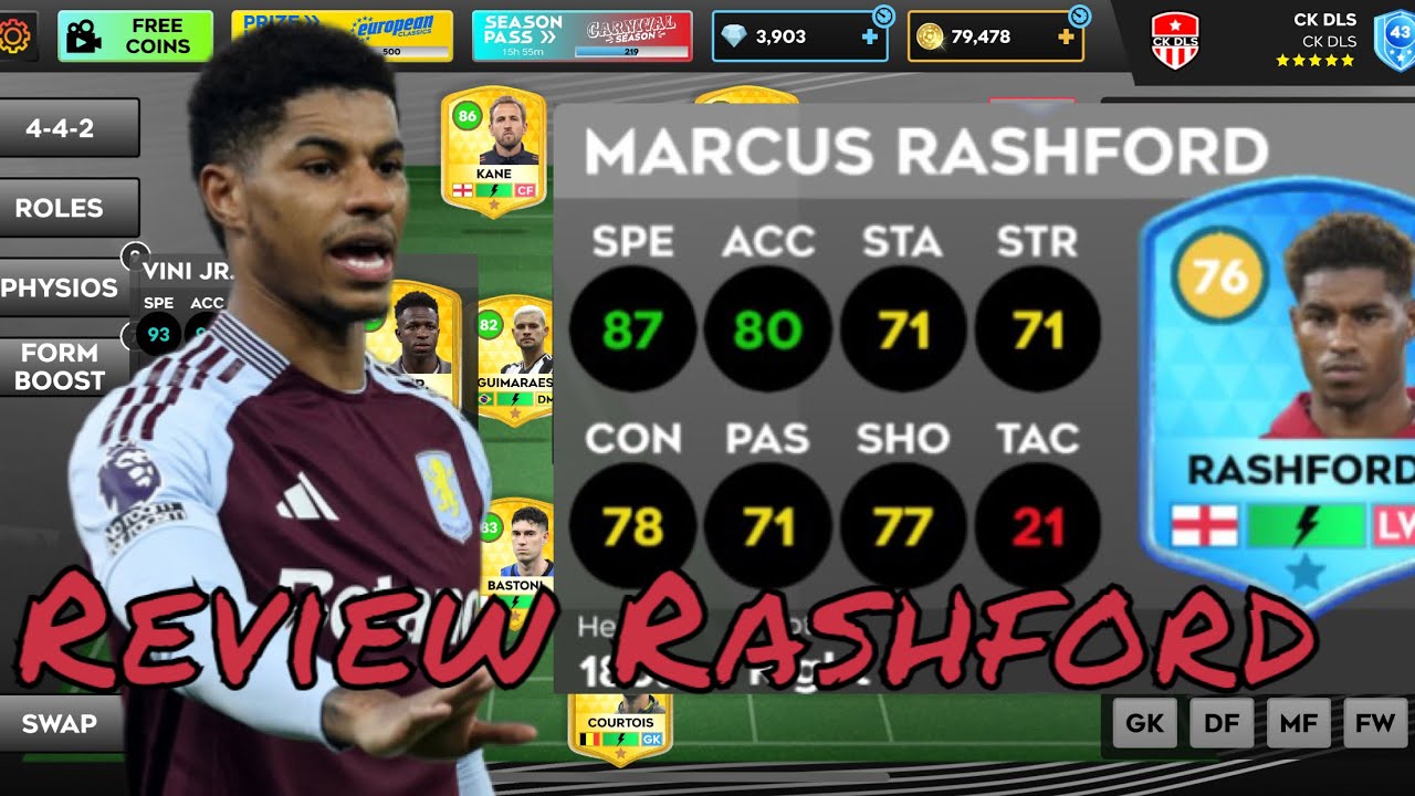 Review Rashford trong DLS 2025 - CK DLS - YouTube