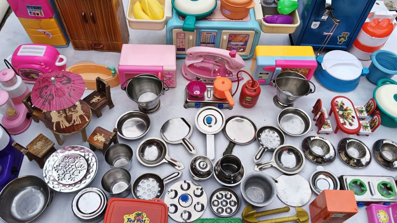 15.26Minutes Satisfying with Unboxing Cute Pink modern mini kitchen set ...