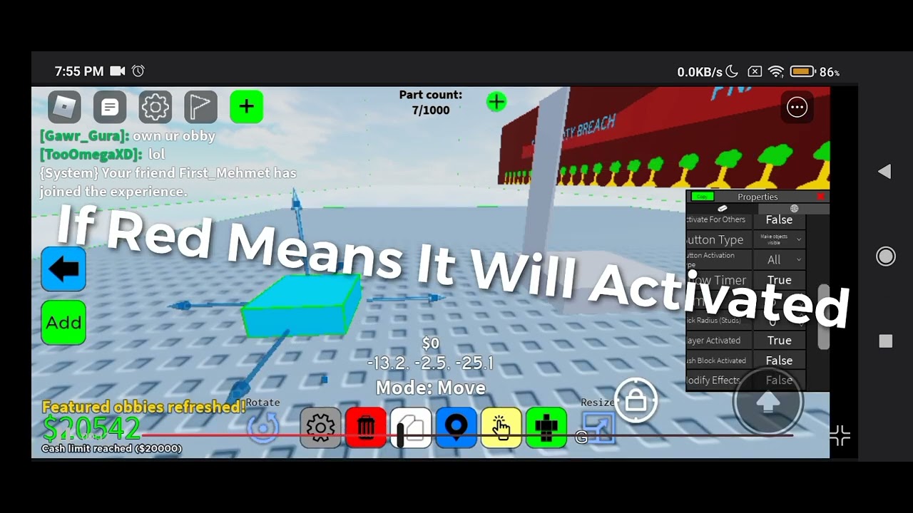 How To Make A Moving Part Activated By Button! [Obby Creator] - YouTube