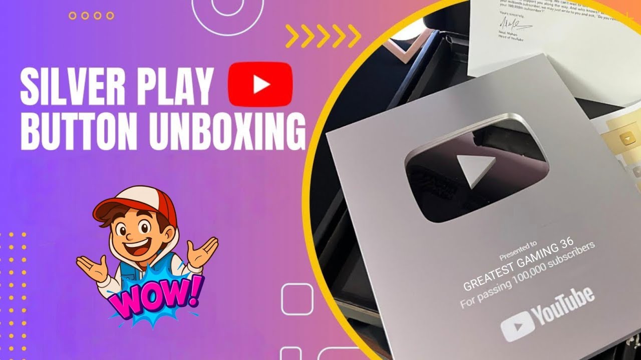 Unboxing My silver Play button - YouTube