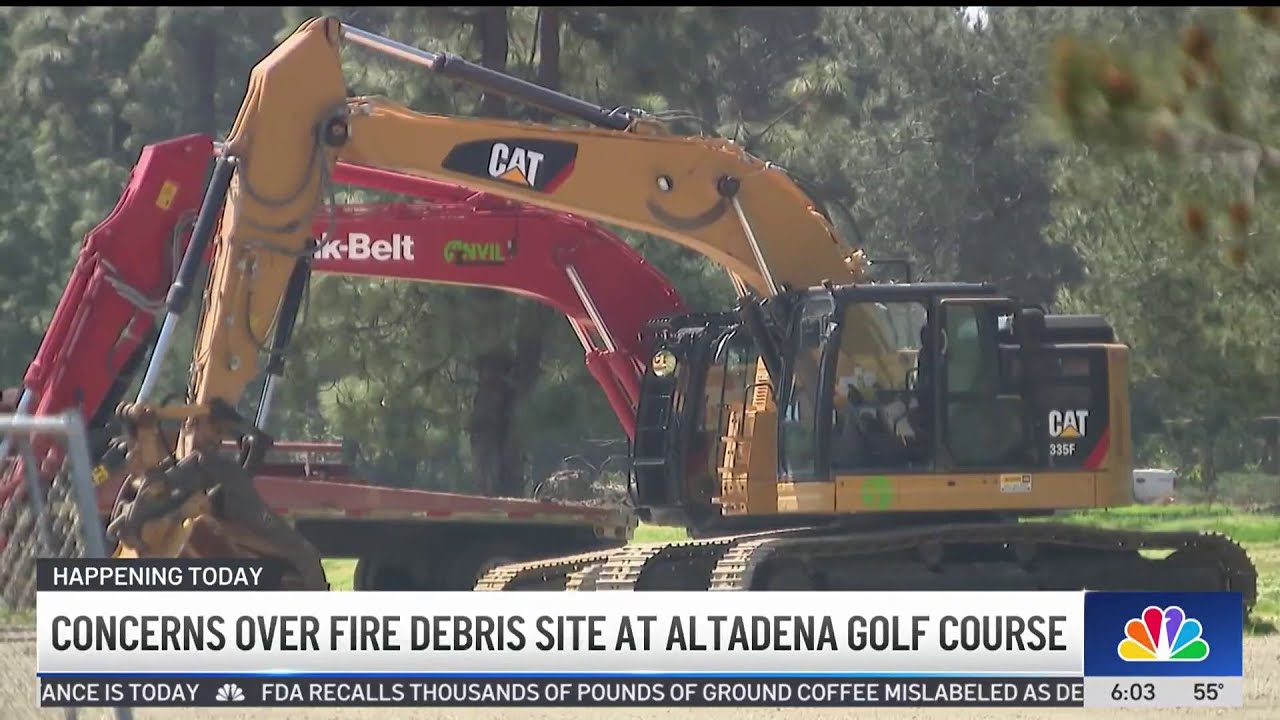 Concerns over fire debris site at Altadena golf course - YouTube