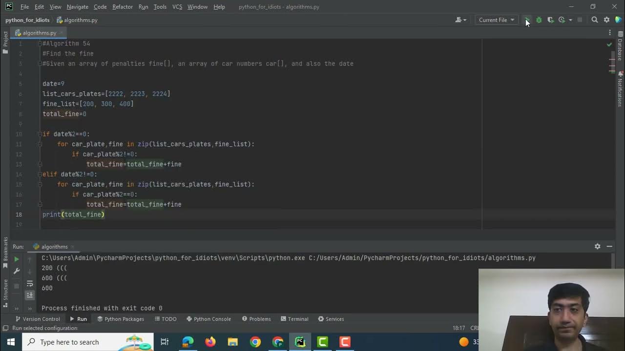 Python Algorithm: Calculating Total Fine Based on Car Numbers and Penalties on Given Date - YouTube