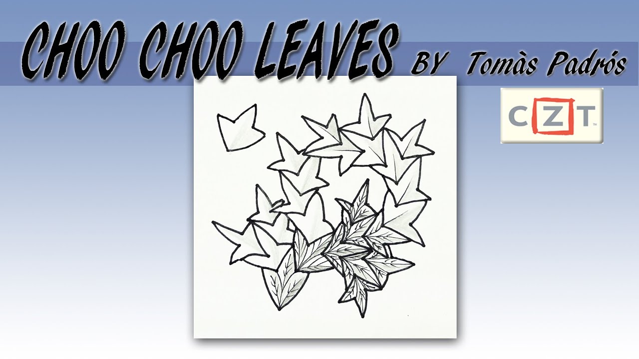 如何畫一般圖樣How to draw the Tangle Pattern CHOO CHOO LEAVES - YouTube