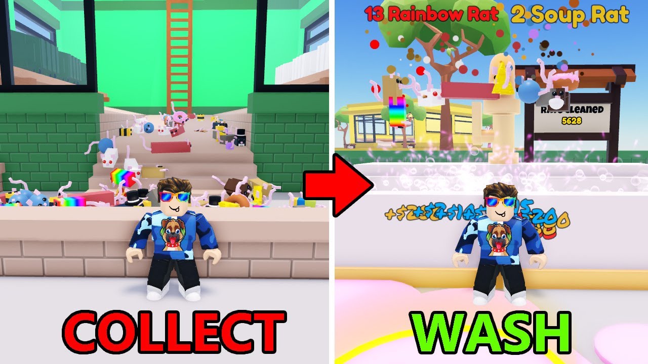 Collect Rats Wash Them And Make Money in Roblox Rat Washing Tycoon ...