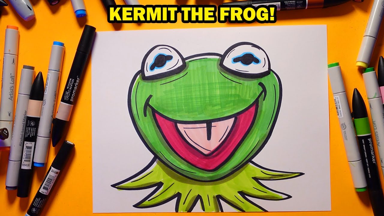 How to Draw Kermit the Frog from the Muppets! - YouTube
