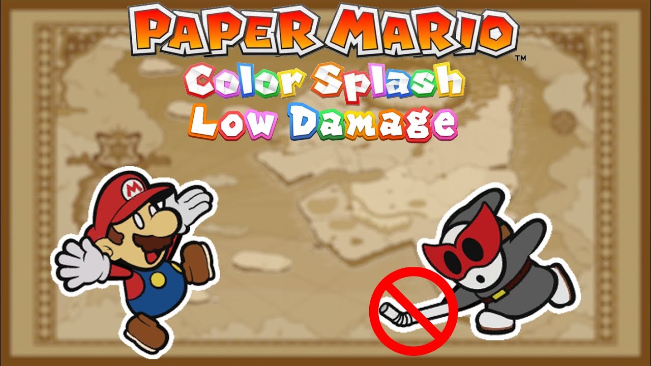 Paper Mario Color Splash - The Low Damage Challenge Run - YouTube