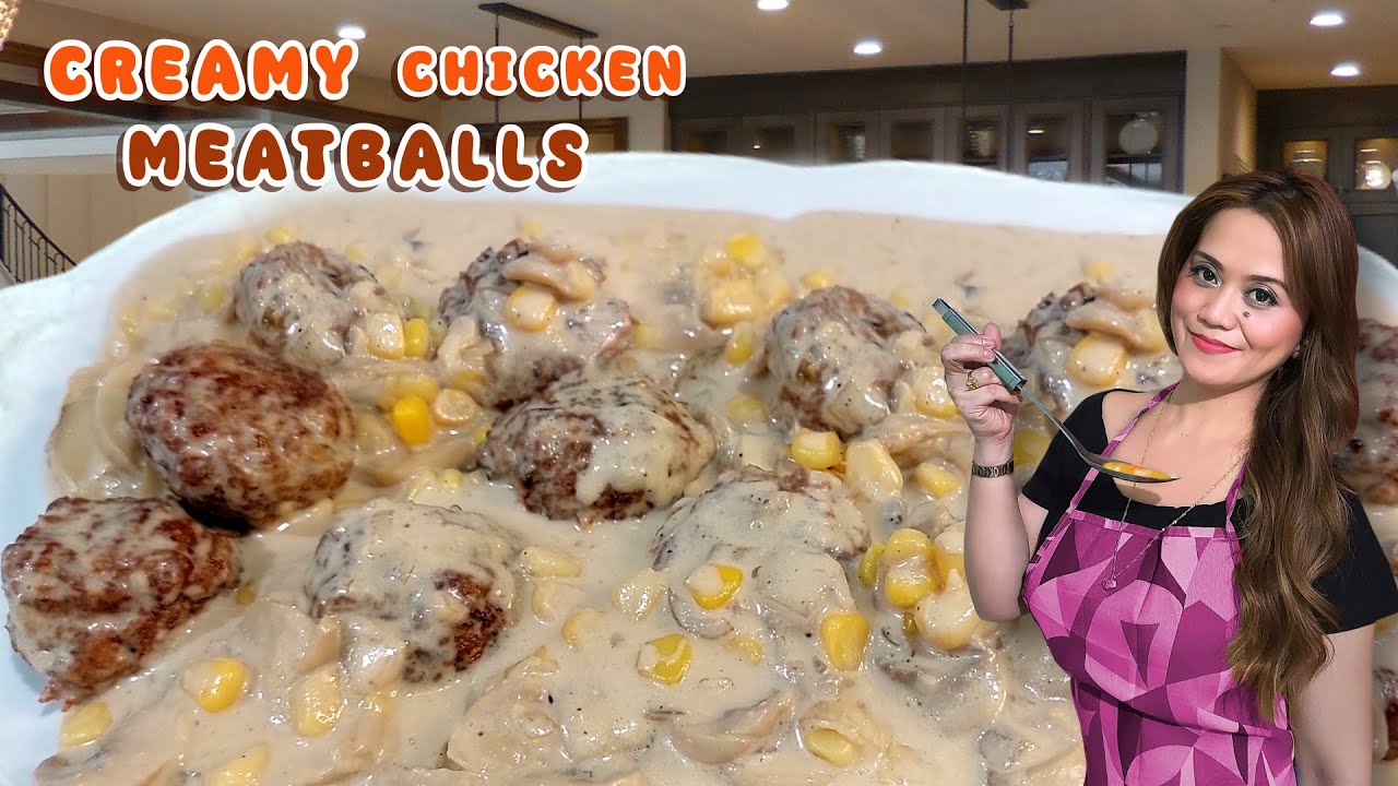 CREAMY Chicken Meatballs 🤤 Yummylicious - YouTube