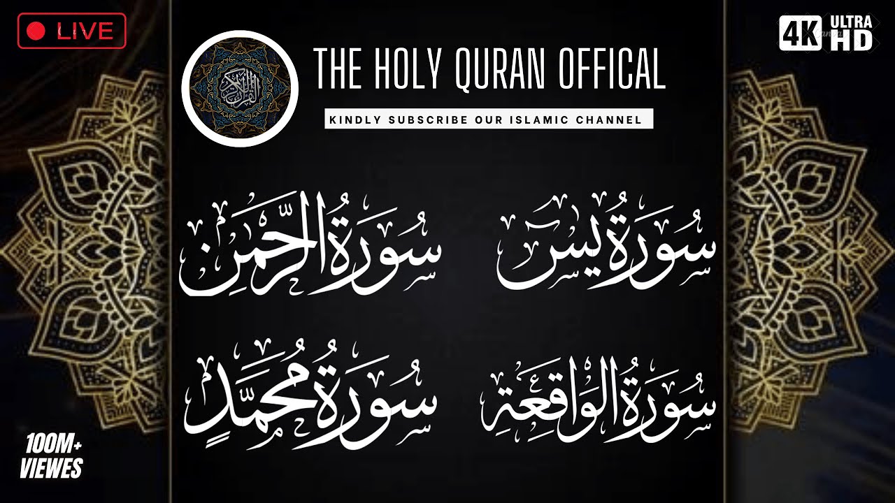 Surah Yasin | Surah Rahman | Surah Waqia | Surah Muhammad | With Arabic ...