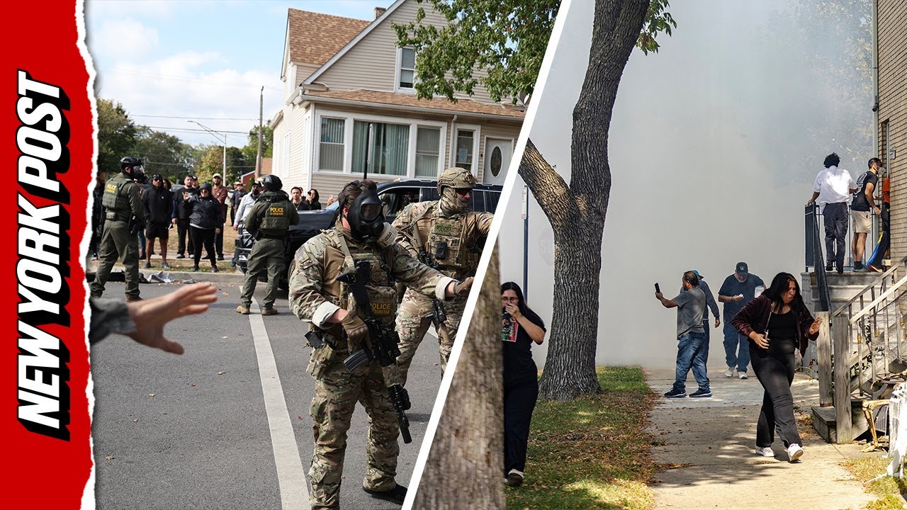 Watch as Federal Agents Tear Gas Disruptive Crowd - YouTube