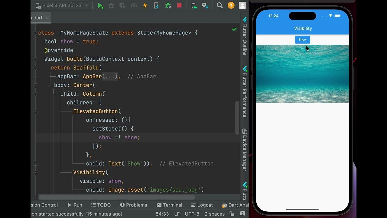 Visibility in flutter - YouTube
