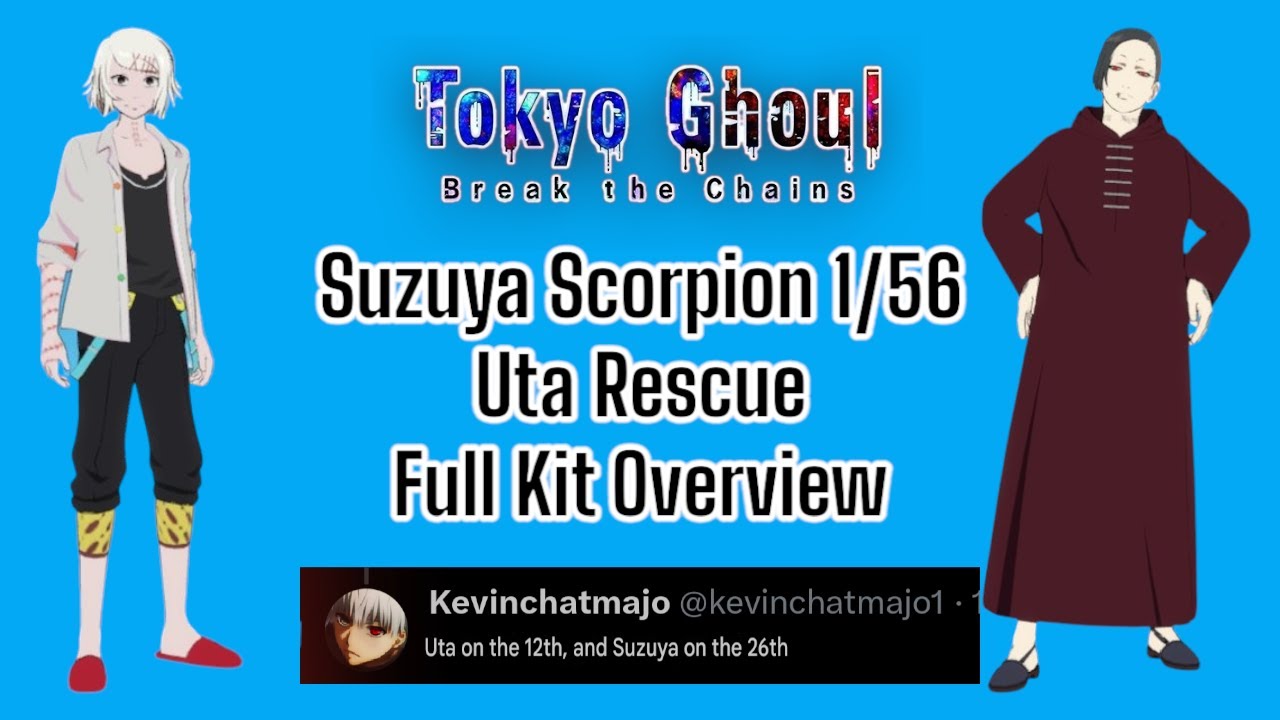 Suzuya Scorpion 1/56 & Uta Rescue Full Kit Overview - Tokyo Ghoul Break ...