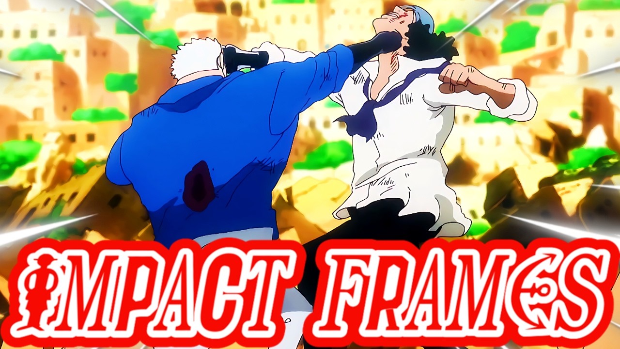 All The Impact Frames From The Garp vs Aokiji Fight! (One Piece 1121 ...